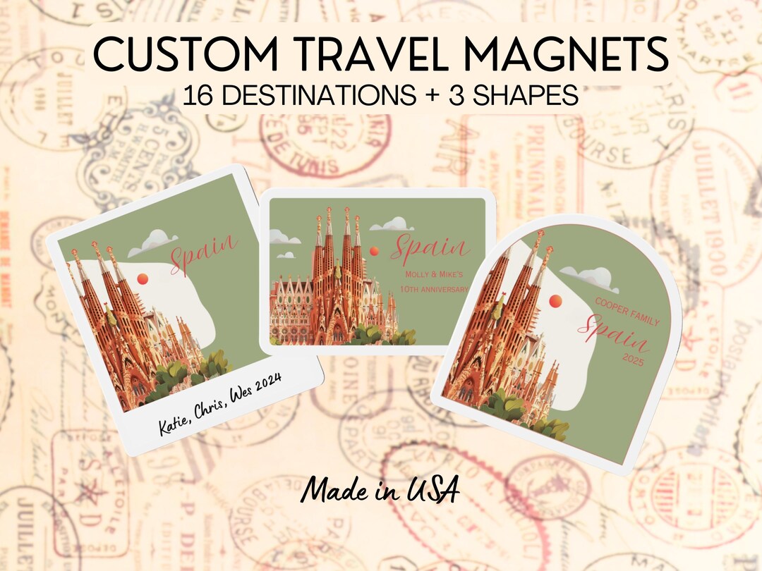 Spain Magnet, Custom Magnet Sagrada Familia, Barcelona Souvenir ...