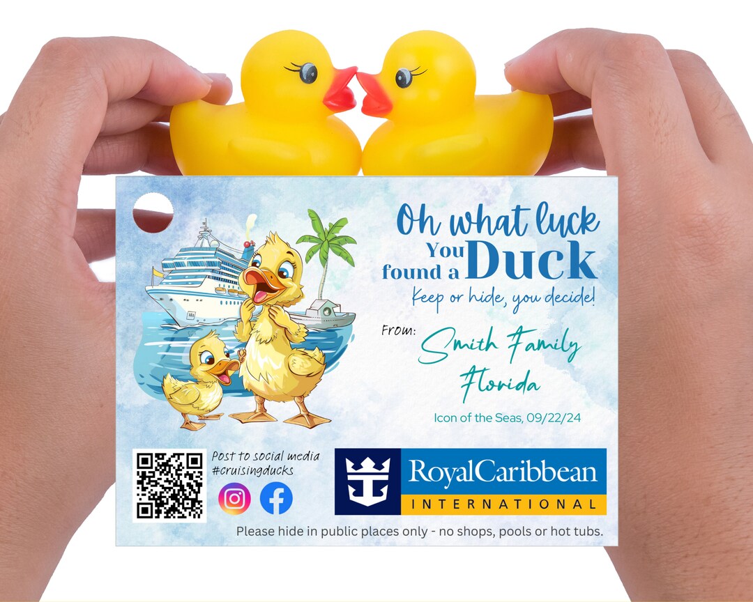 Personalized Printables Cruising Duck Tags: Carnival Cruise Lines ...