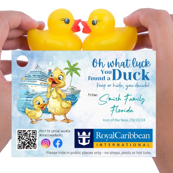 Royal Caribbean Duck Cards - Etsy