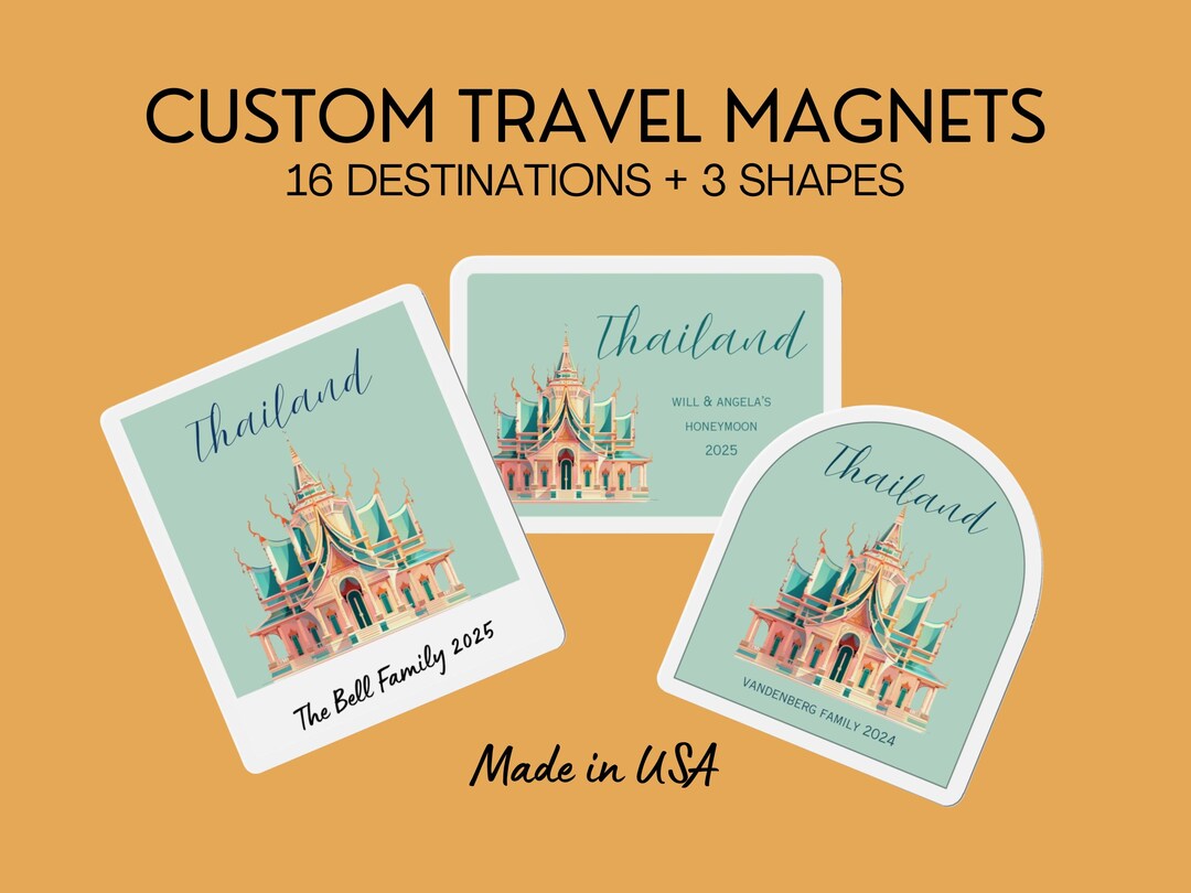 Thailand Magnet, Personalized Wedding Engagement Honeymoon Retirement ...