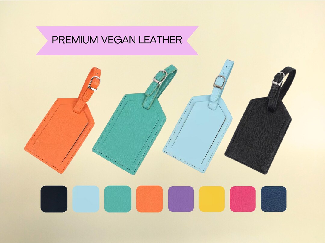 Bulk Luggage Tags, Corporate Travel Gifts With Logo, Vegan Leather ...