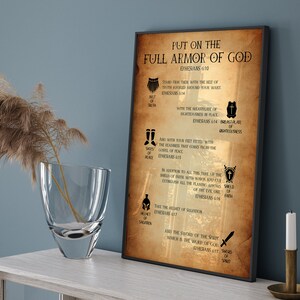 Full Armor of God DIGITAL DOWNLOAD Bible Verse Print Scripture Wall Art ...