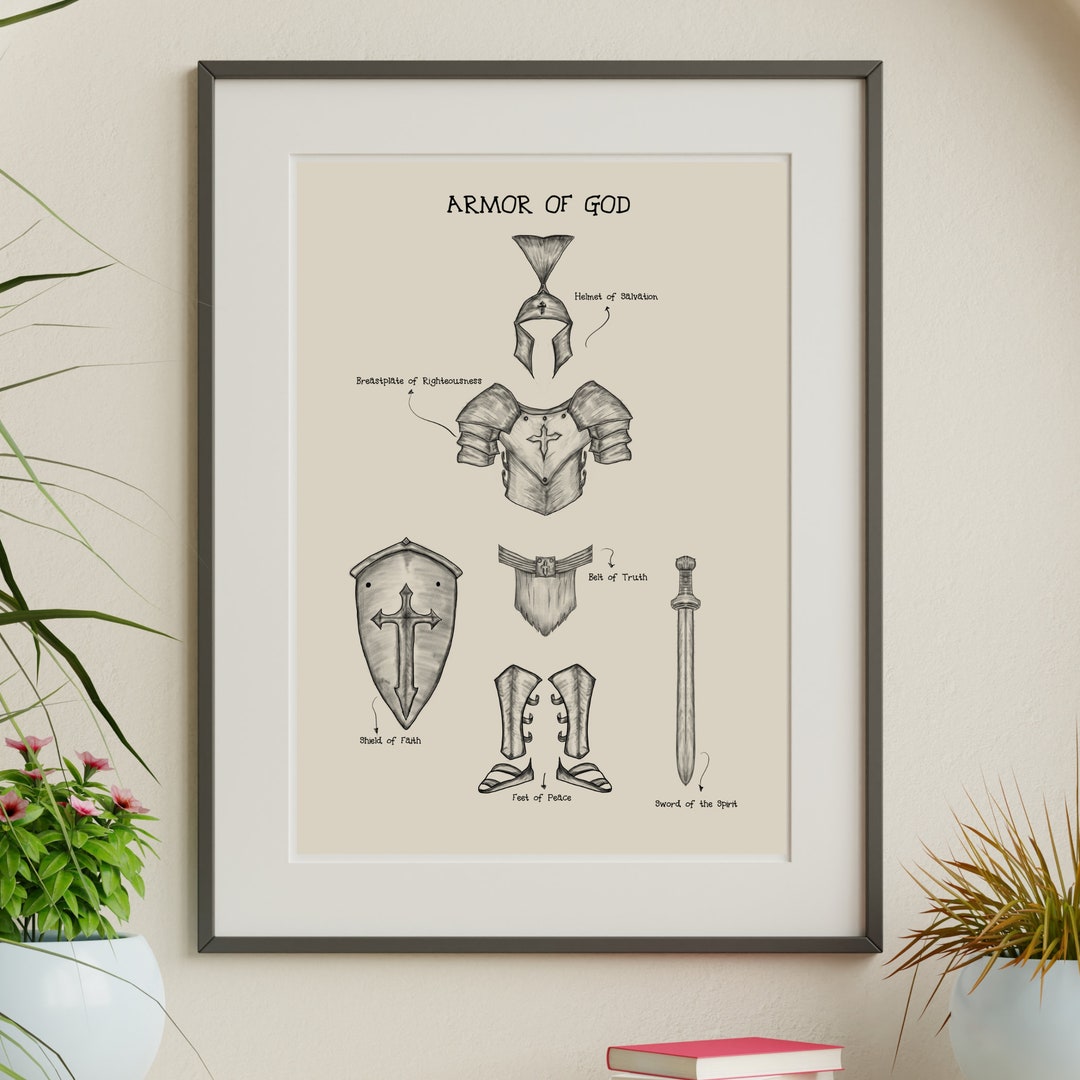 Full Armor of God DIGITAL DOWNLOAD Bible Verse Print Scripture Wall Art ...