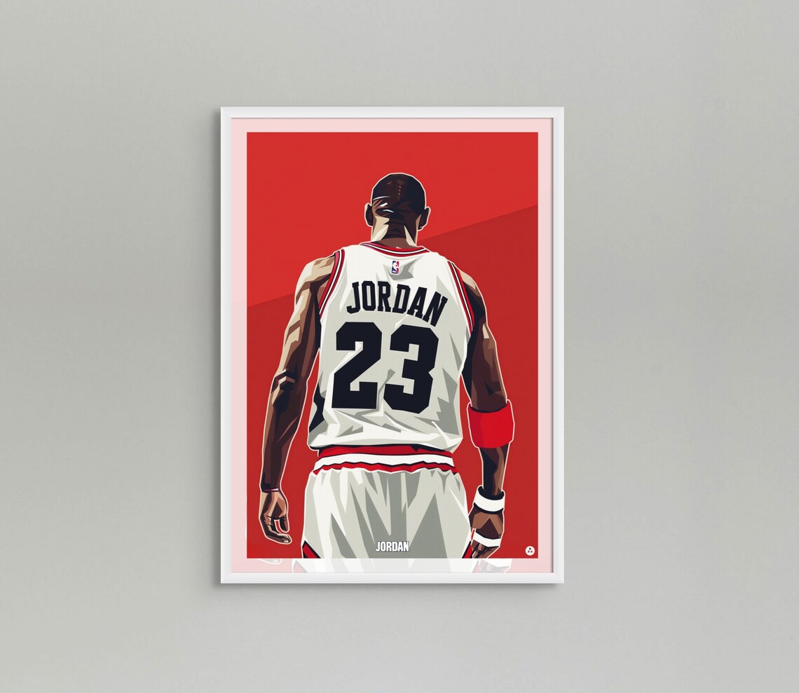 Michael Jordan Art Print 23 Sports Print Perfect for Man Cave, Gym or ...