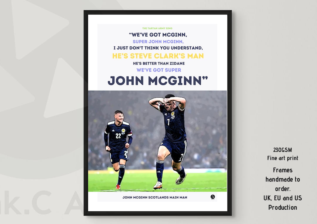 We've Got Mcginn John Mcginn Scotland Football Poster 2024 European ...