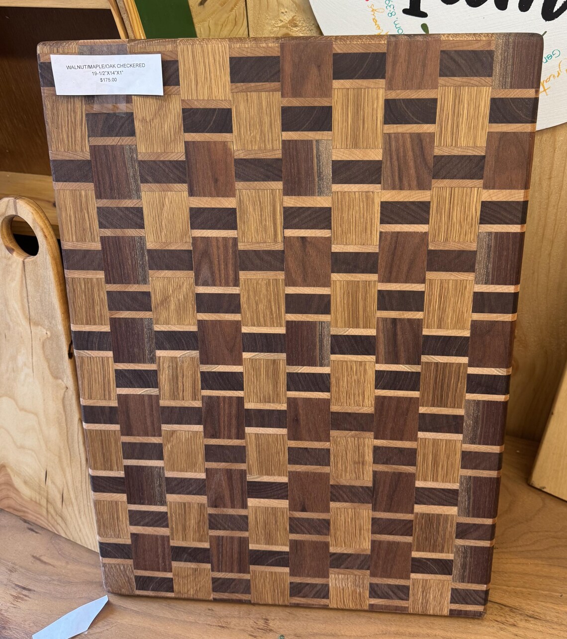 Checkered Cutting Board Walnut/maple/oak - Etsy