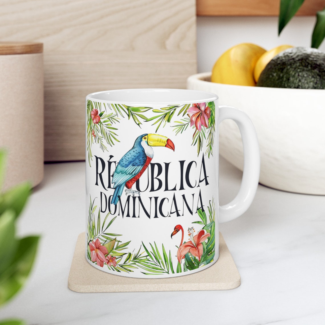 Dominican Republic Cultural Themes - Vibrant Art, 11oz Ceramic Coffee ...