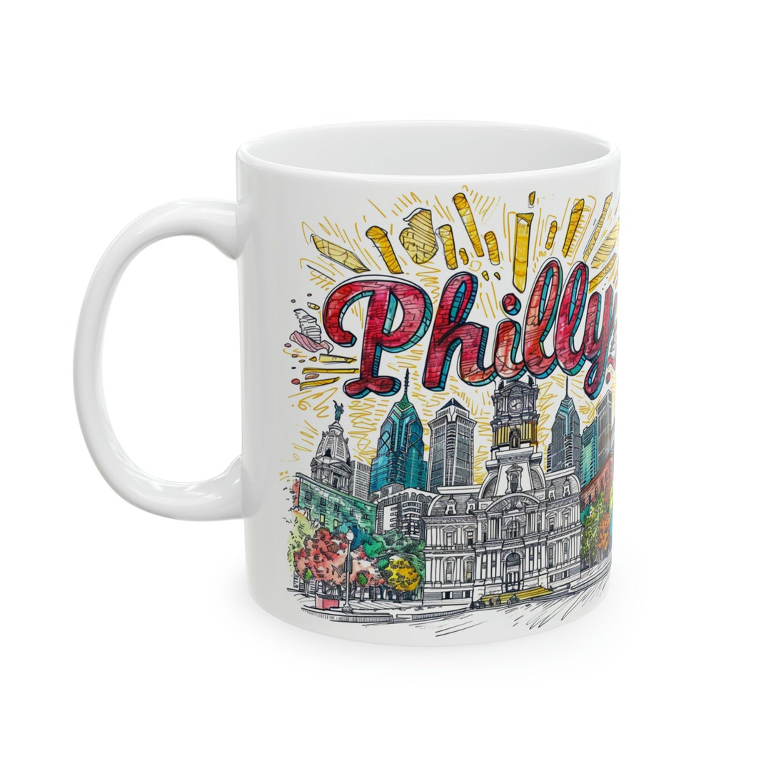 Philadelphia "philly" Landmark Ceramic Mug, 11oz - Etsy