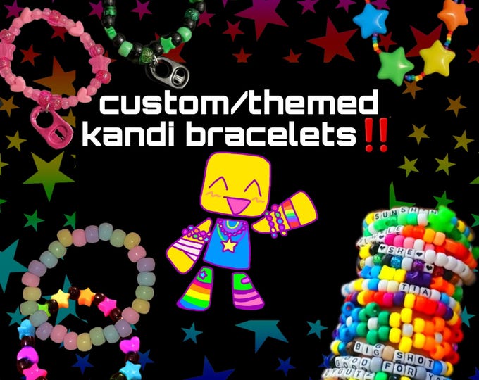 Custom/themed Kandi Single Bracelets !! - Etsy