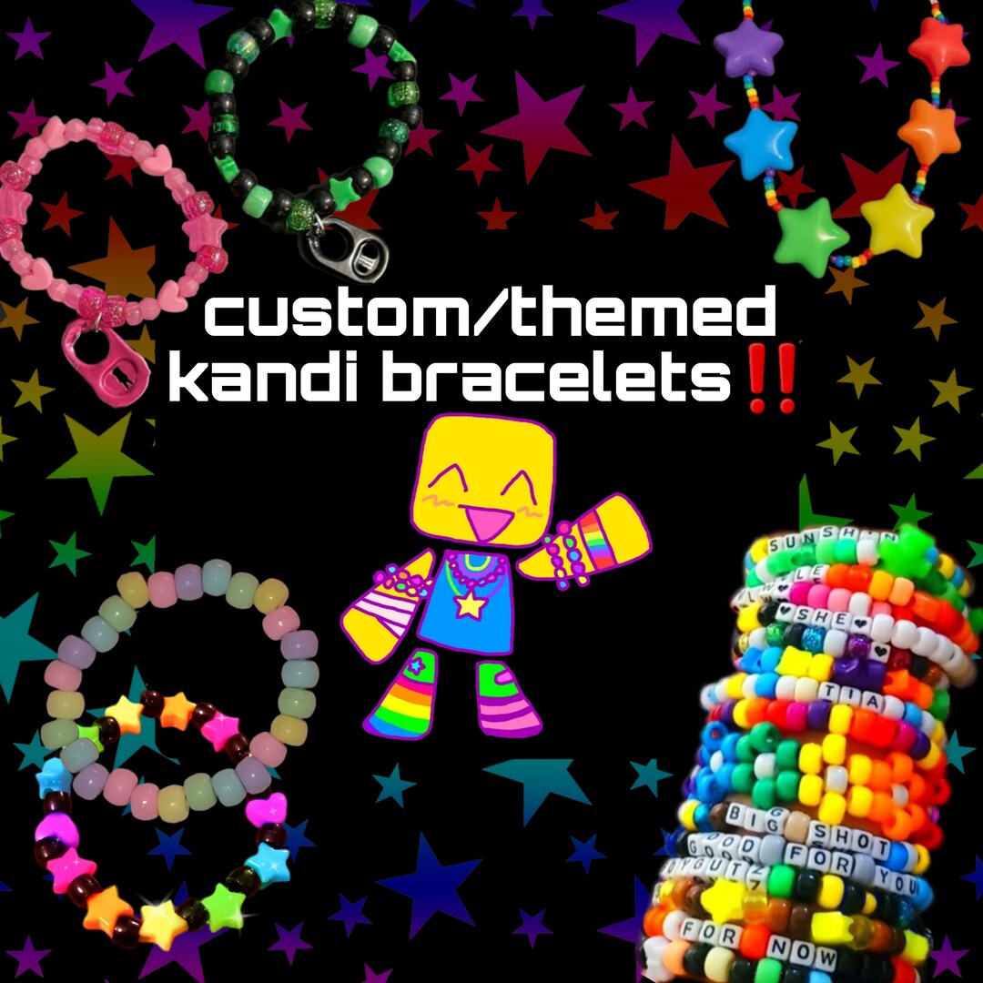 Custom/themed Kandi Single Bracelets - Etsy