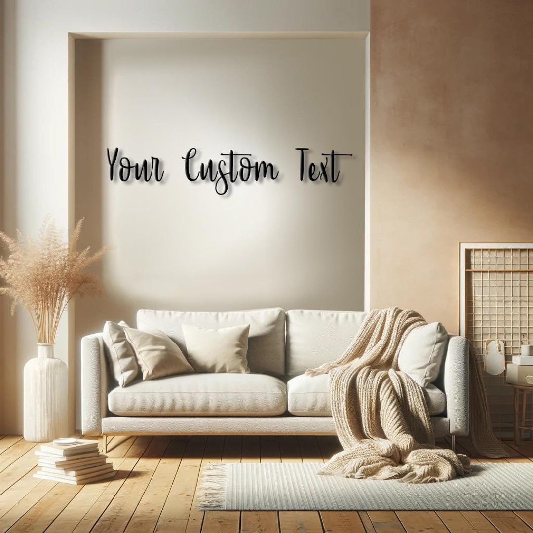 Metal Cursive Words for Wall, Custom Business Sign, Metal Wall Art ...