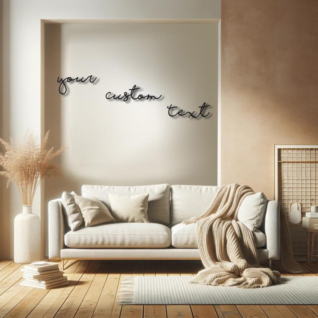 Metal Script Sign, Custom Metal Words, Metal Any Text, Outdoor Home ...