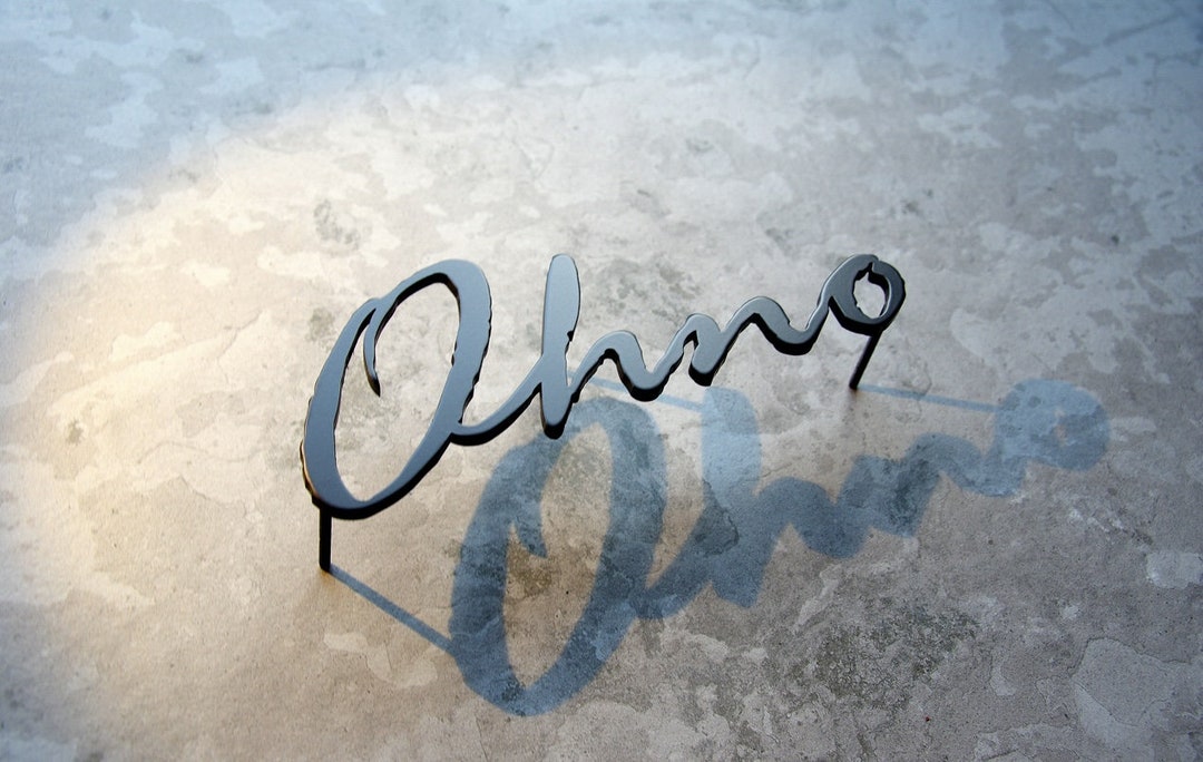 Custom Script Metal Words, Custom Text Metal Words, Personalized Name ...