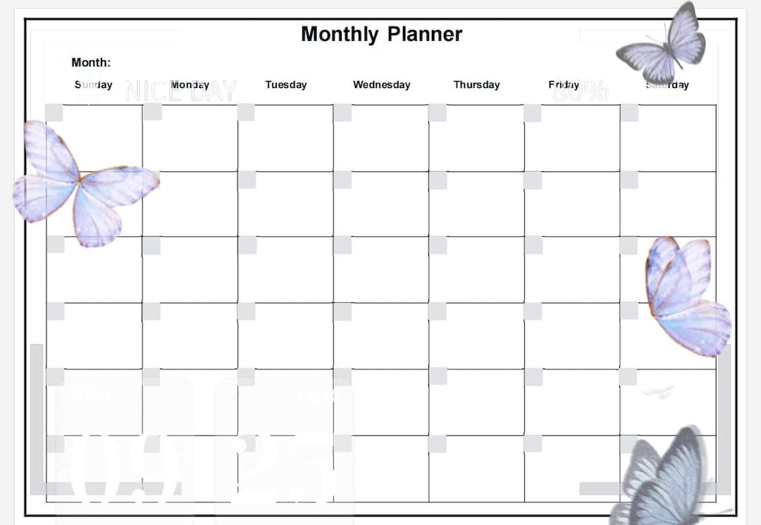 Monthly Planner Template | A4 Printable & Editable | Minimalist ...