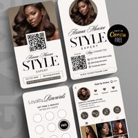 Editable Loyalty Card Template, Modern Customer Card, Printable Rewards ...