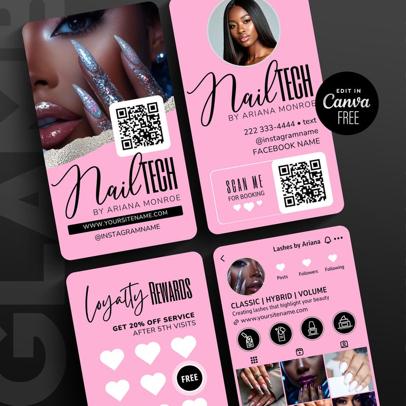 Referral Cards Nail Tech - Etsy