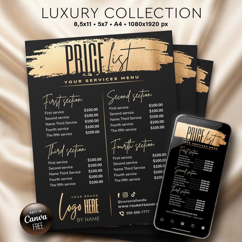 Black and Gold Nail Price - Etsy