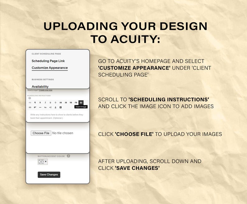 Acuity Scheduling Template, New Cream Acuity Template Hair Stylist, Lash Tech, Nail Tech MUA ...