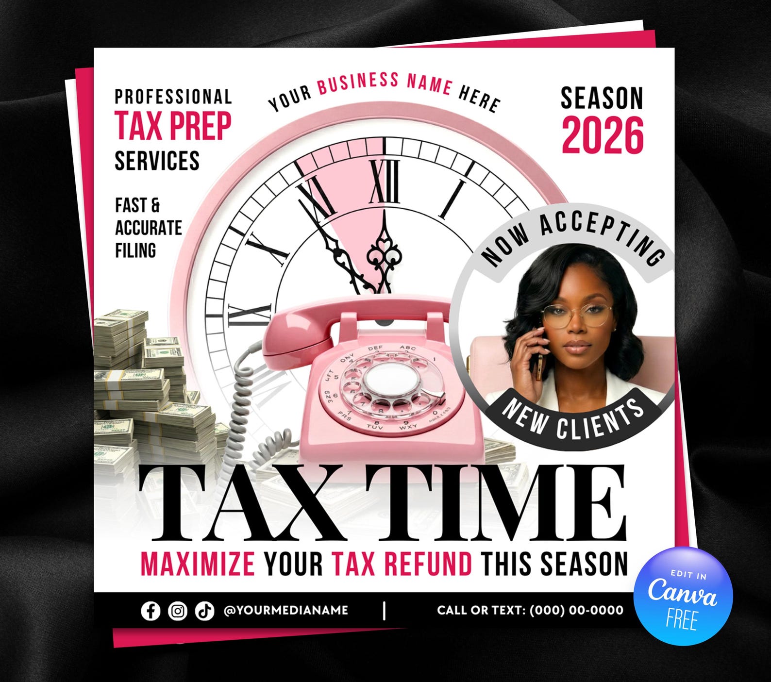 Tax Prep Flyer Template, Tax Season Flyer 2026, Income Tax Flyer, Tax ...