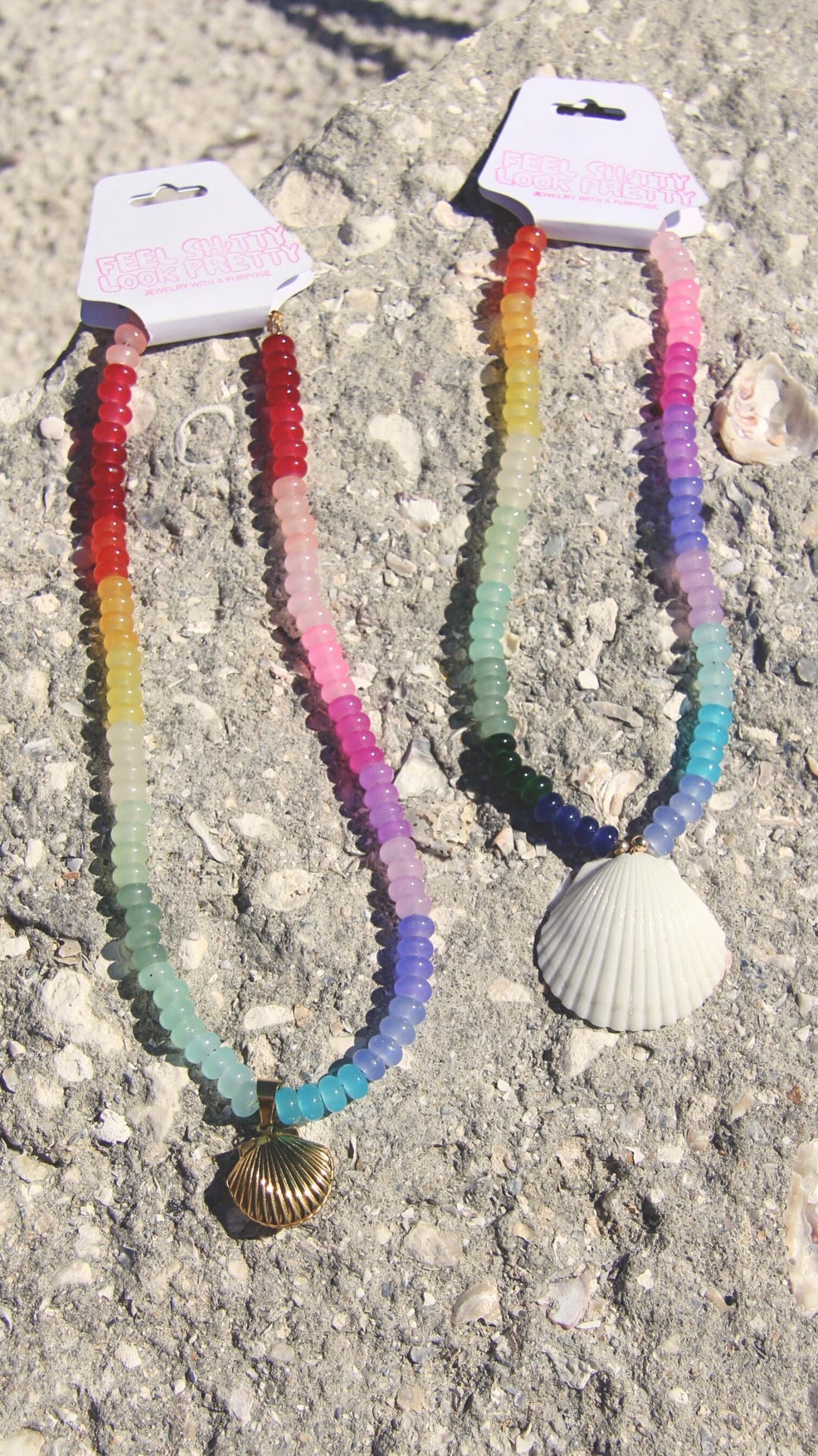The Rainbow Shell Necklace - Etsy