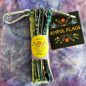 Boho Prayer Flags: Batik Cotton Mandala Bunting, 6ft Long, Tibetan ...