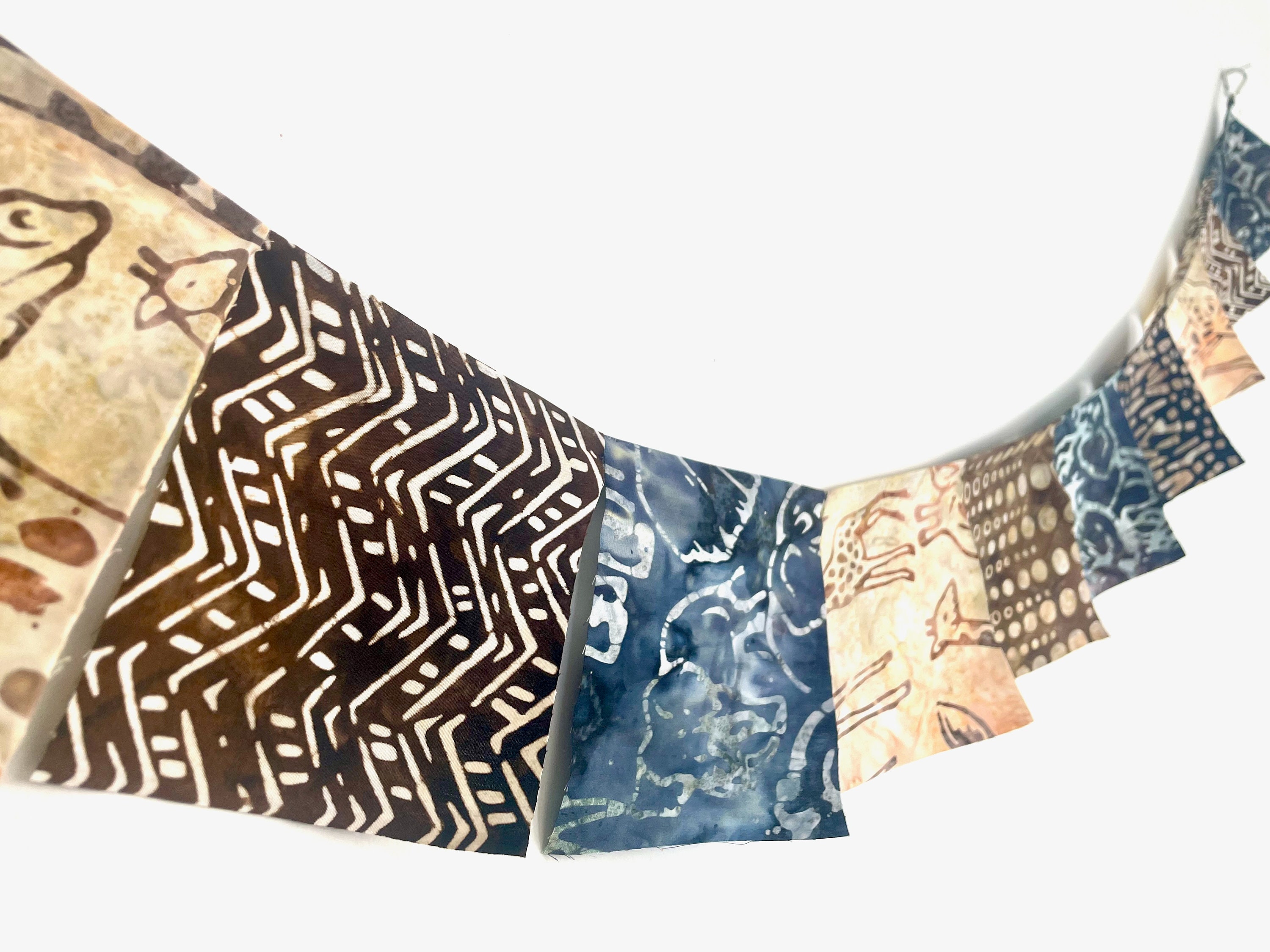 Safari Flags 6ft Long 4x5 Fabric, Boho Flags, Prayer Flags, Van Decor ...