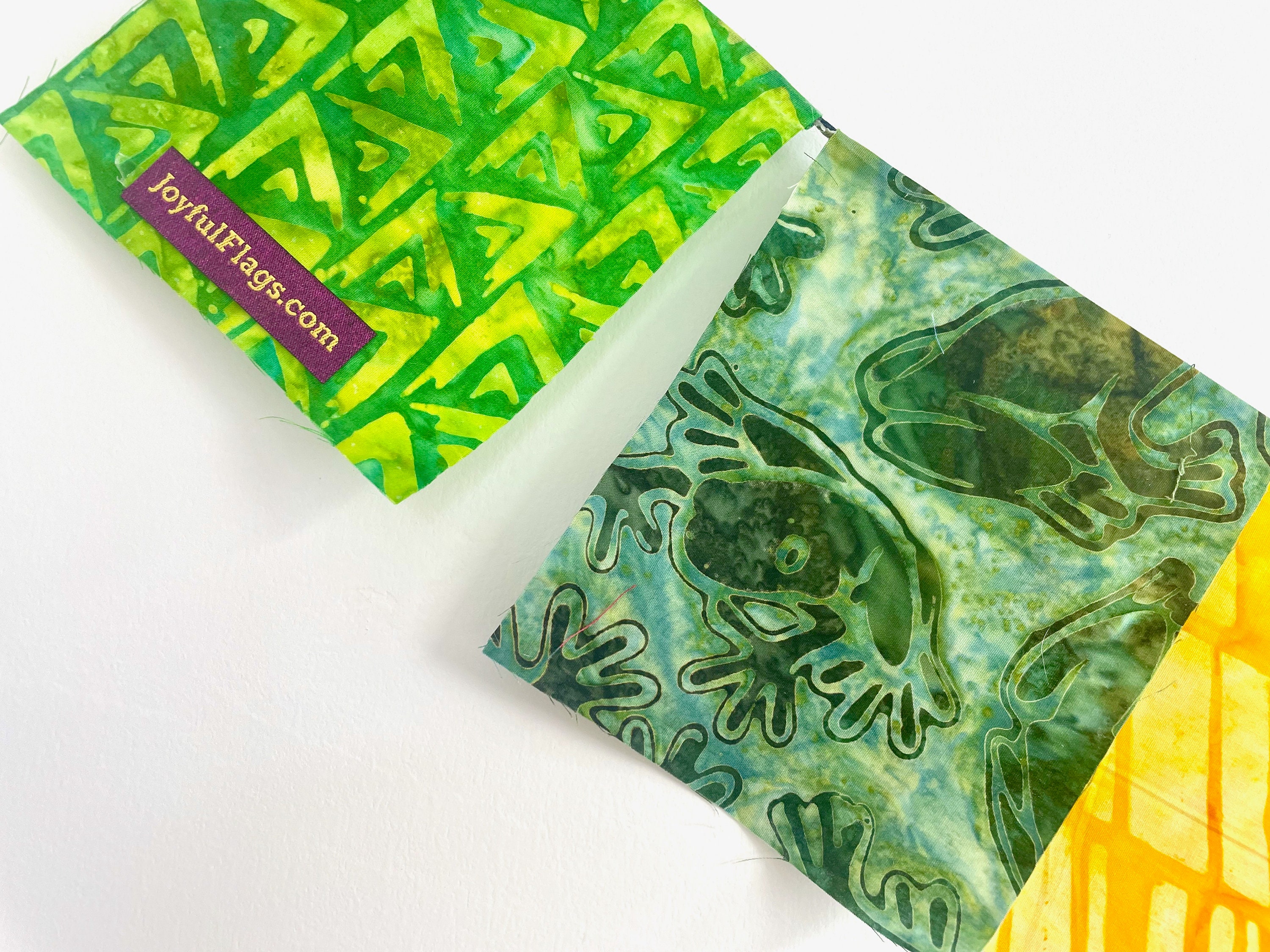 Frogs & Foliage Flags 6ft Long 4x5 Fabric,boho Flags, Frog Decor, Van ...