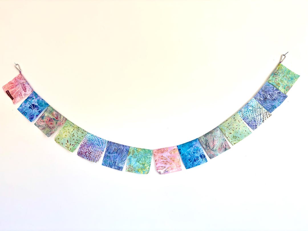 Pastel Batik Prayer Flags: Baby Nursery Decor, 6ft Long, Soft and ...