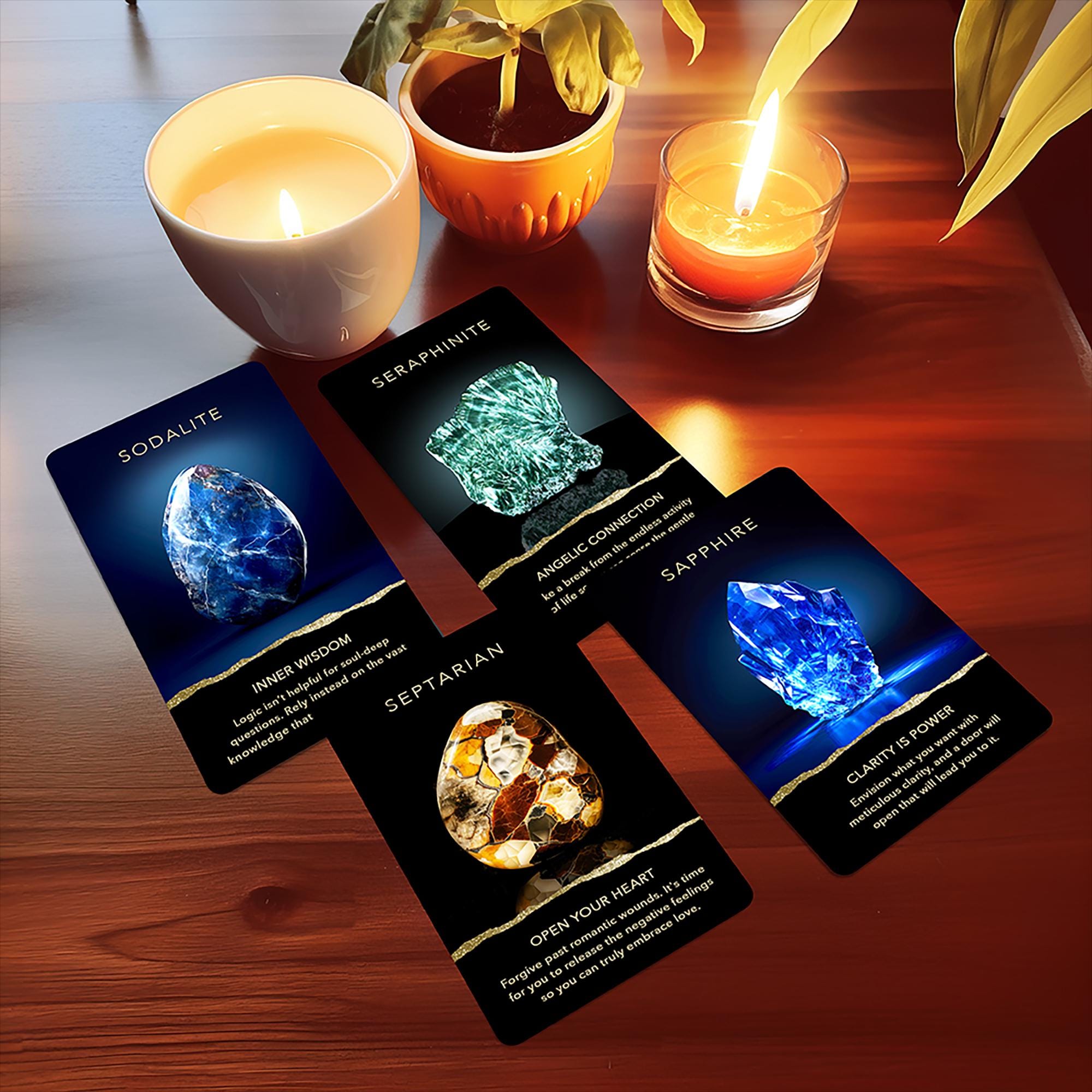 CRYSTAL ORACLE DECK for Crystal Lovers Unique Oracle Deck for Gift for ...