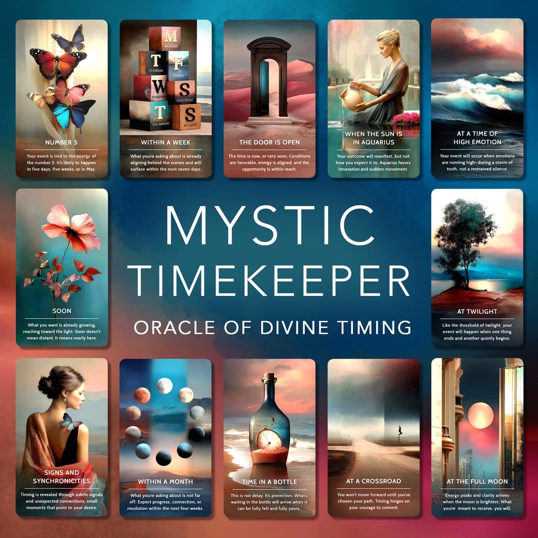 MYSTIC TIMEKEEPER ORACLE: A Deck of Diving Timing - Oracle Deck - Tarot ...