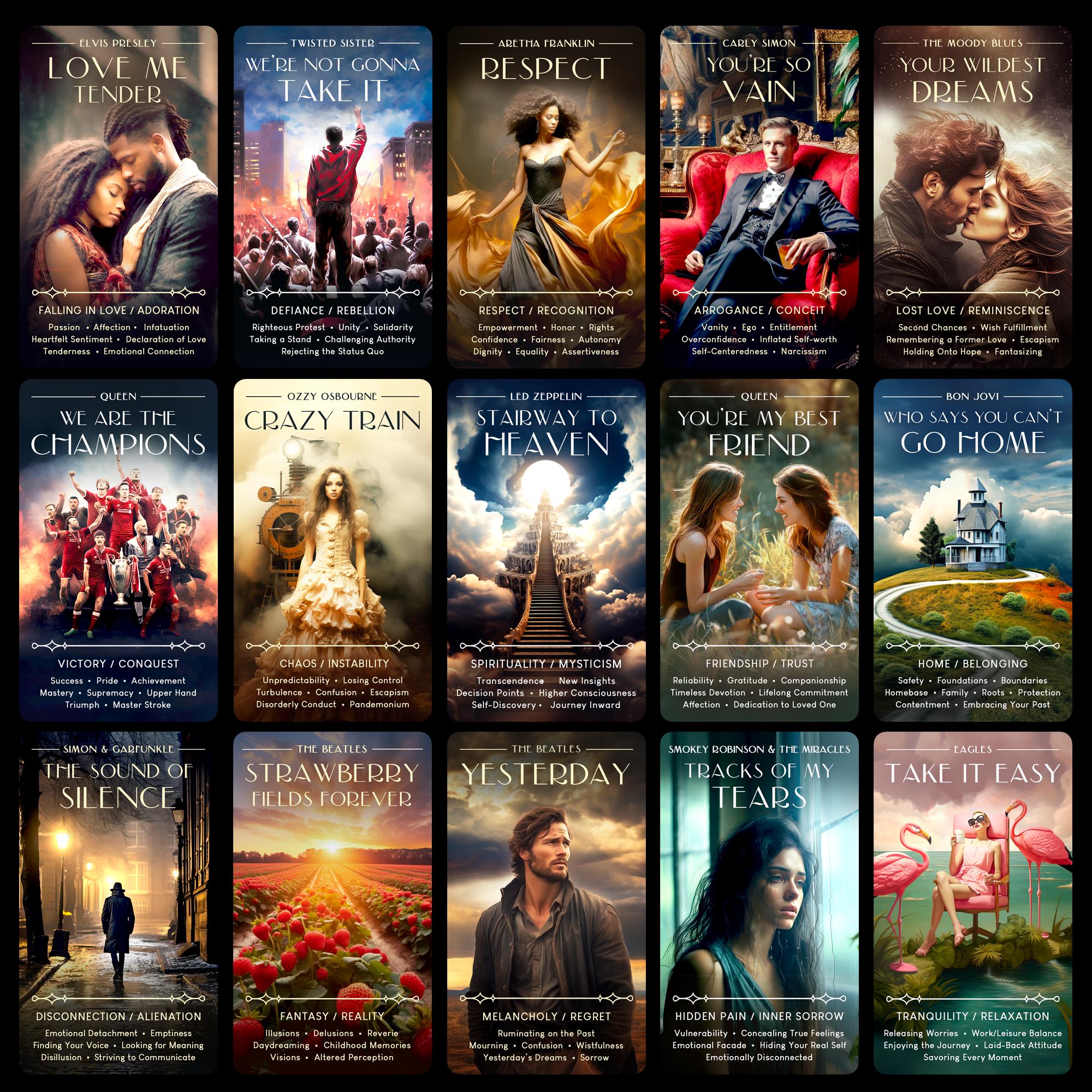 ROCK MUSIC ORACLE Deck for Music Lover Oracle Cards for Rock Fan Gift ...