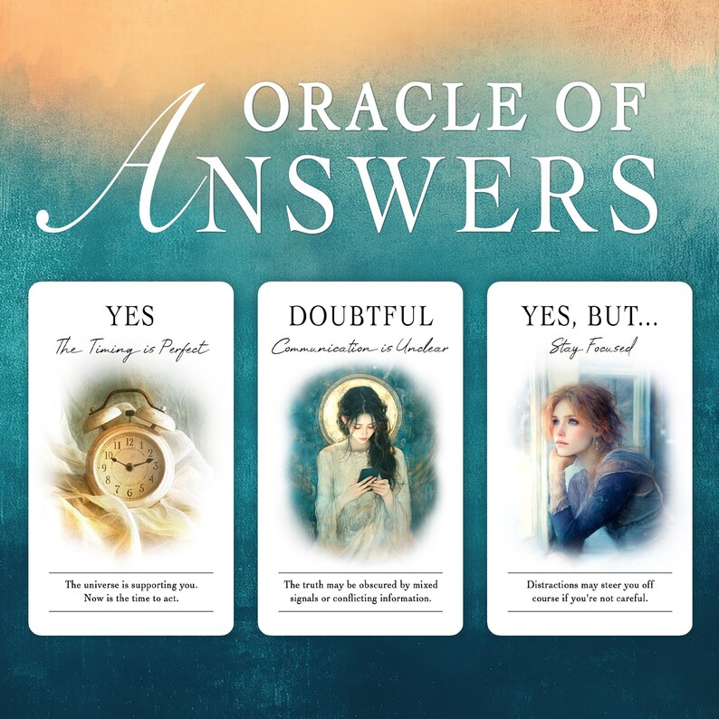 ORACLE OF ANSWERS for Any Question / 78 Cards / Yes-no Oracle Deck ...