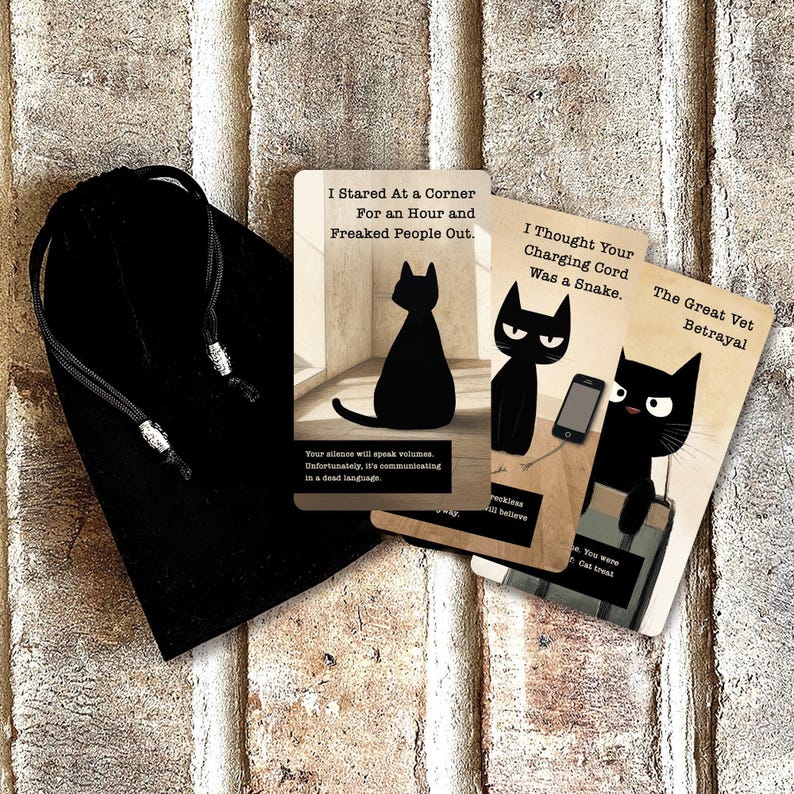 FUNNY CAT ORACLE Deck Snarky Cat Oracle Cards Fortune Telling Cards ...