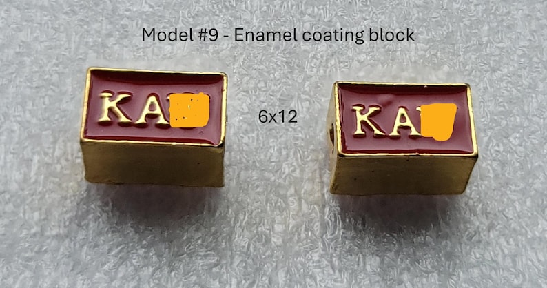 Kappa Alpha Psi Blocks/charms With Stainless Steel & Enamel Greek ...