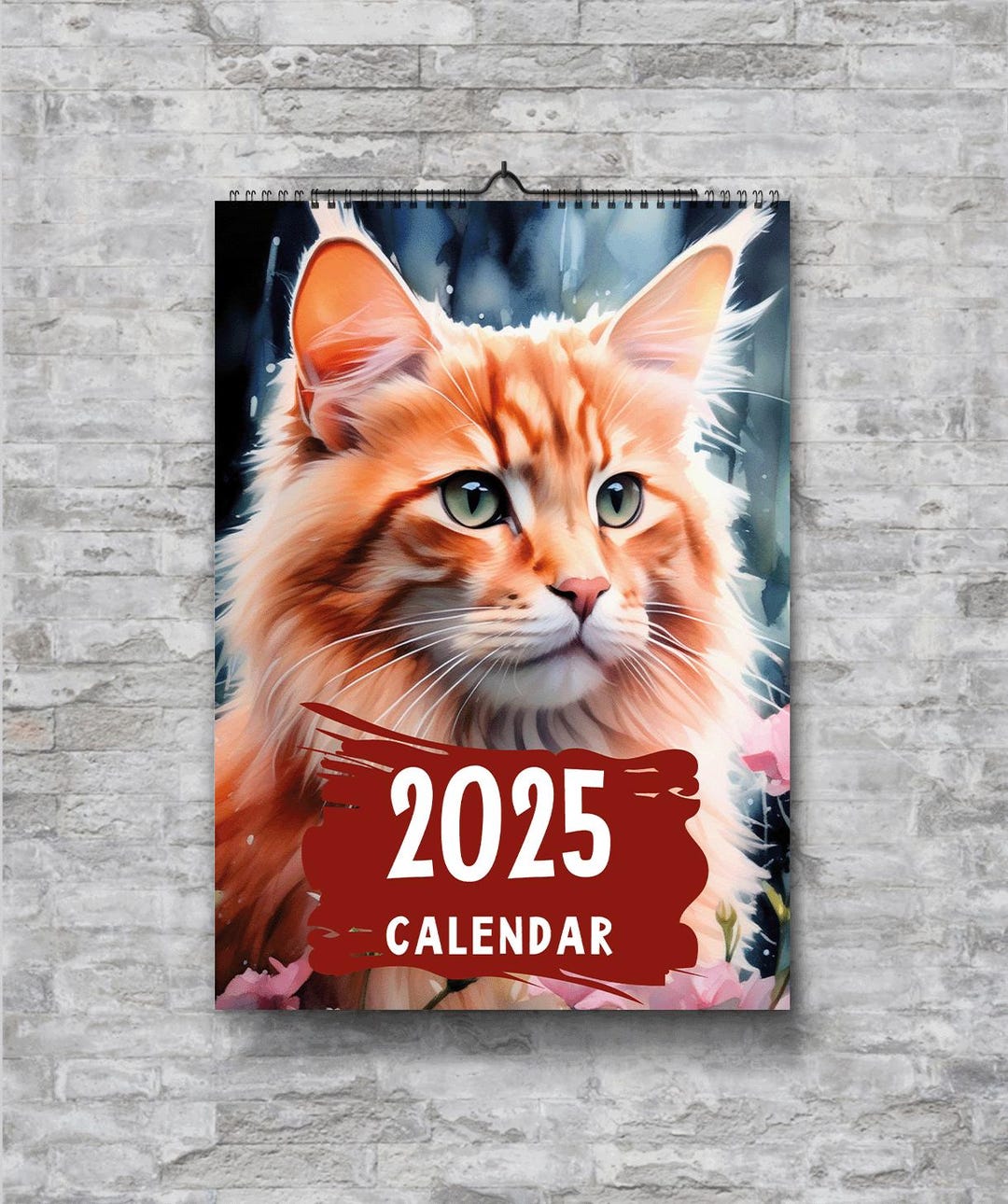 Printable Calendar 2025 Cats'2025. Calendar Layout in A3 Format ...