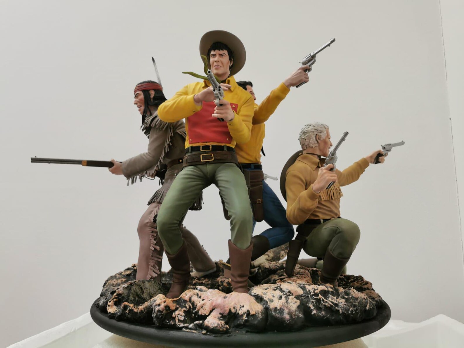 Wild West Texas Sheriff Ranger Cowboy Chief Gang Defends Diorama 1/6 ...