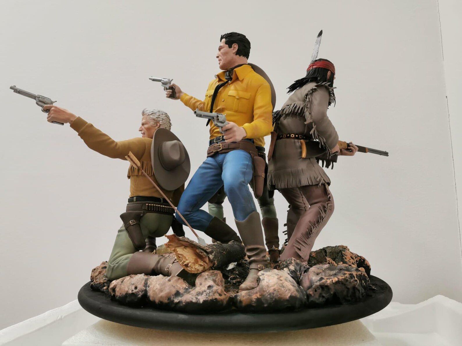 Wild West Texas Sheriff Ranger Cowboy Chief Gang Defends Diorama 1/6 ...