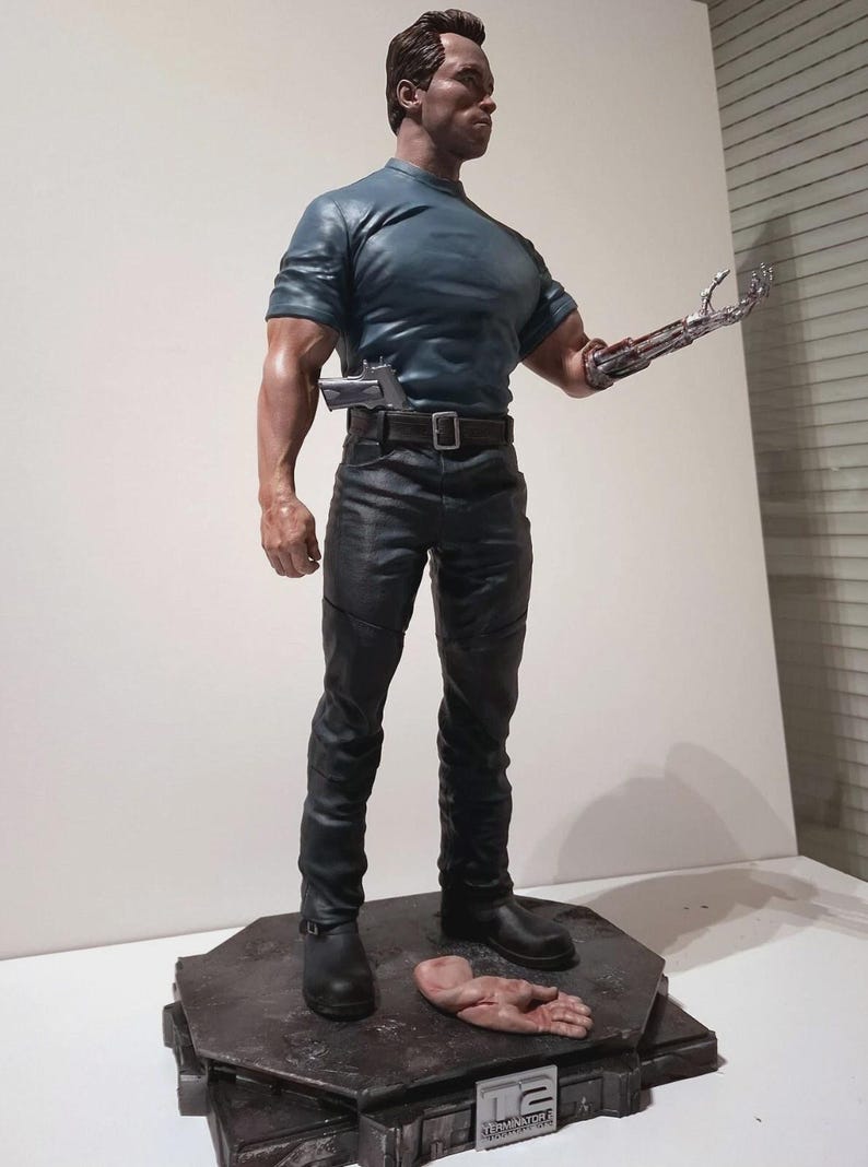 The Terminator 2 Arm Cutting Scene Statue - Etsy