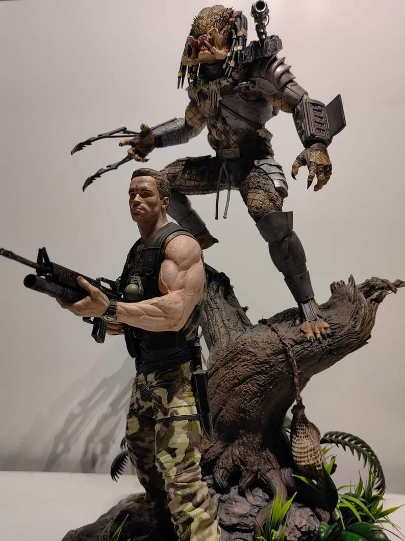 Alan "dutch" Schaefer Vs Predator Diorama 80 Cm Tall - Etsy