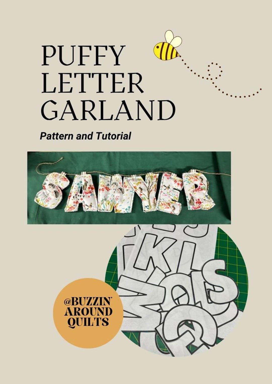 Puffy Letter/numbers Pattern and Tutorial (PDF) Garland/banners - Etsy