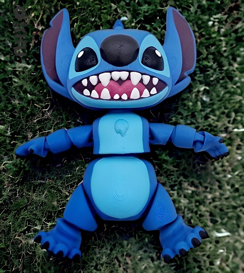 Flexi Stitch 3D Stl File Articulated Stitch Figure Print in Place Stich ...