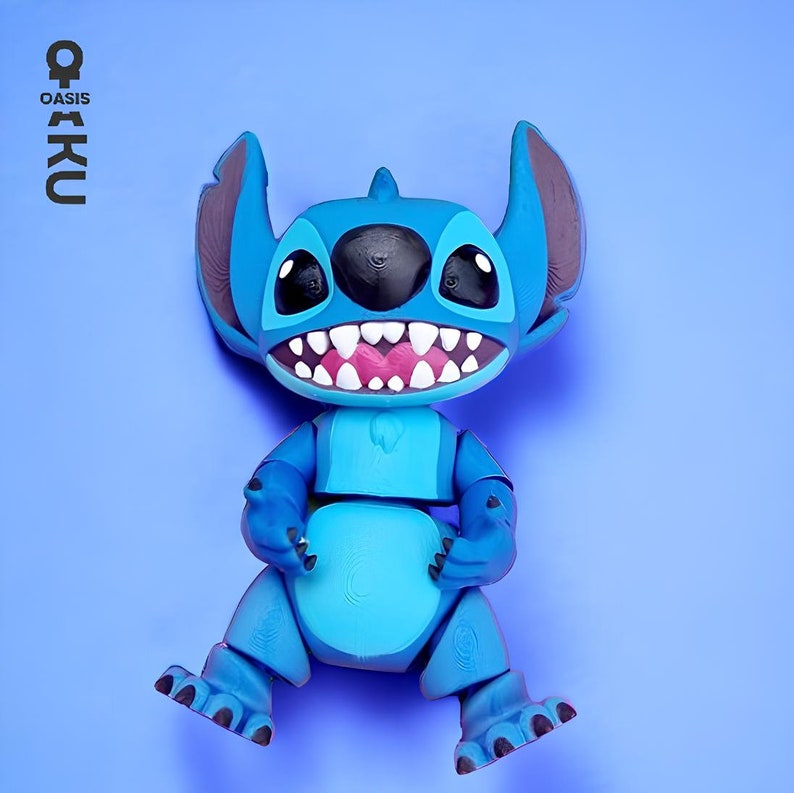 Flexi Stitch 3D Stl File Articulated Stitch Figure Print in Place Stich ...