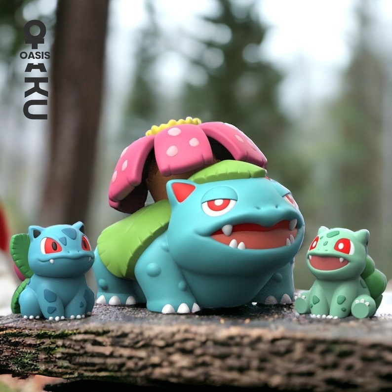 Pokemon Balbasaur Evolution 3D Stl Files Bulbasaur Ivysaur Venusaur ...