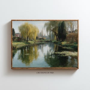 Framed Canvas Landscape Print, Serene Decor, Living Room Art - Etsy