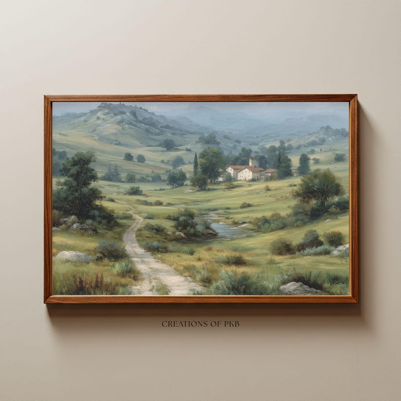 Countryside Print Vintage Italian Farmhouse Rustic Landscape Poster - Etsy