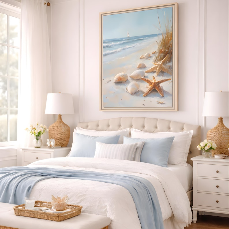 Beach Art Coastal Wall Print, Neutral Shoreline, Calming Decor - Etsy