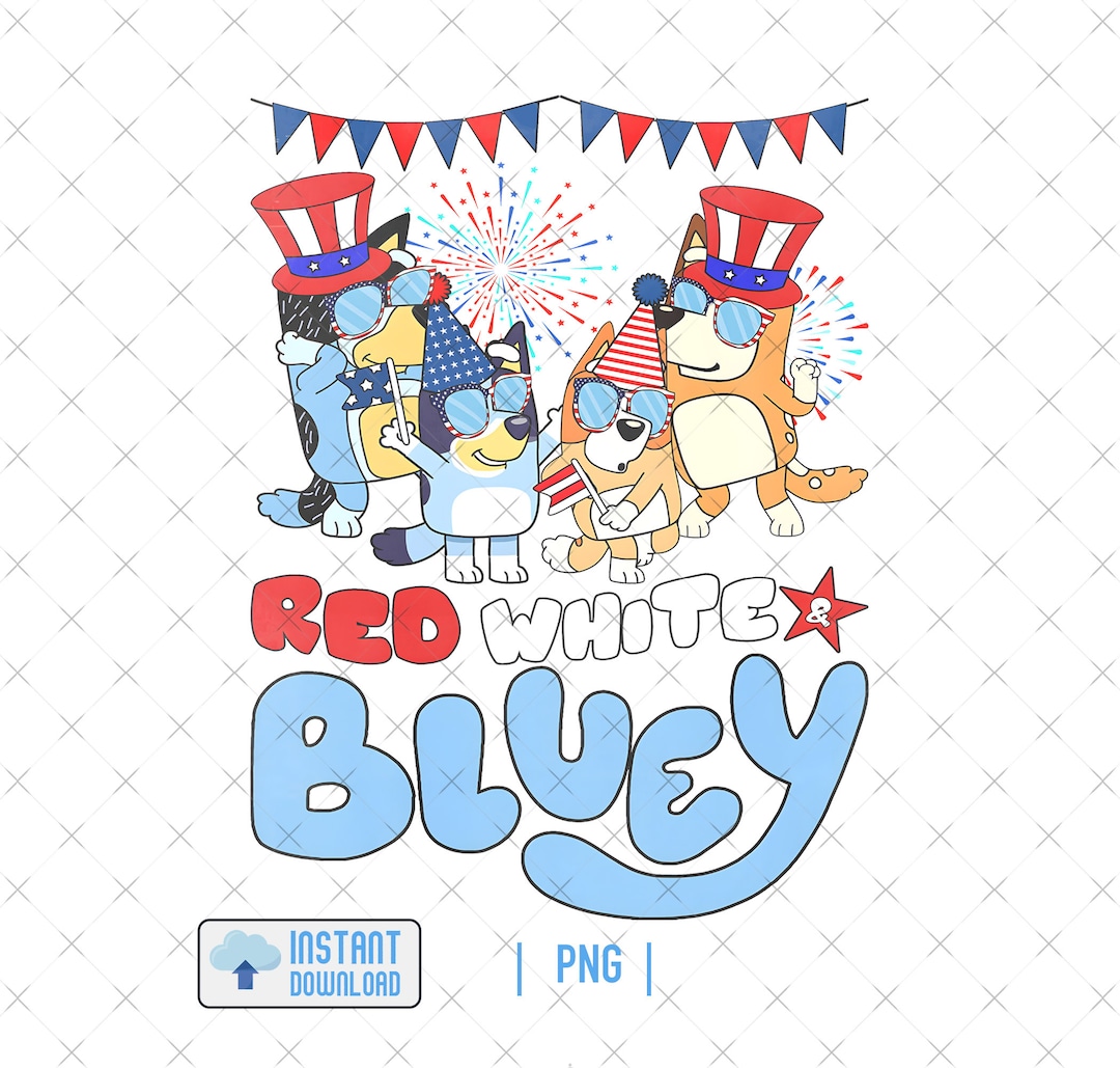 Red White and Bluey Patriotic Family, Independence Day Design, Kid ...