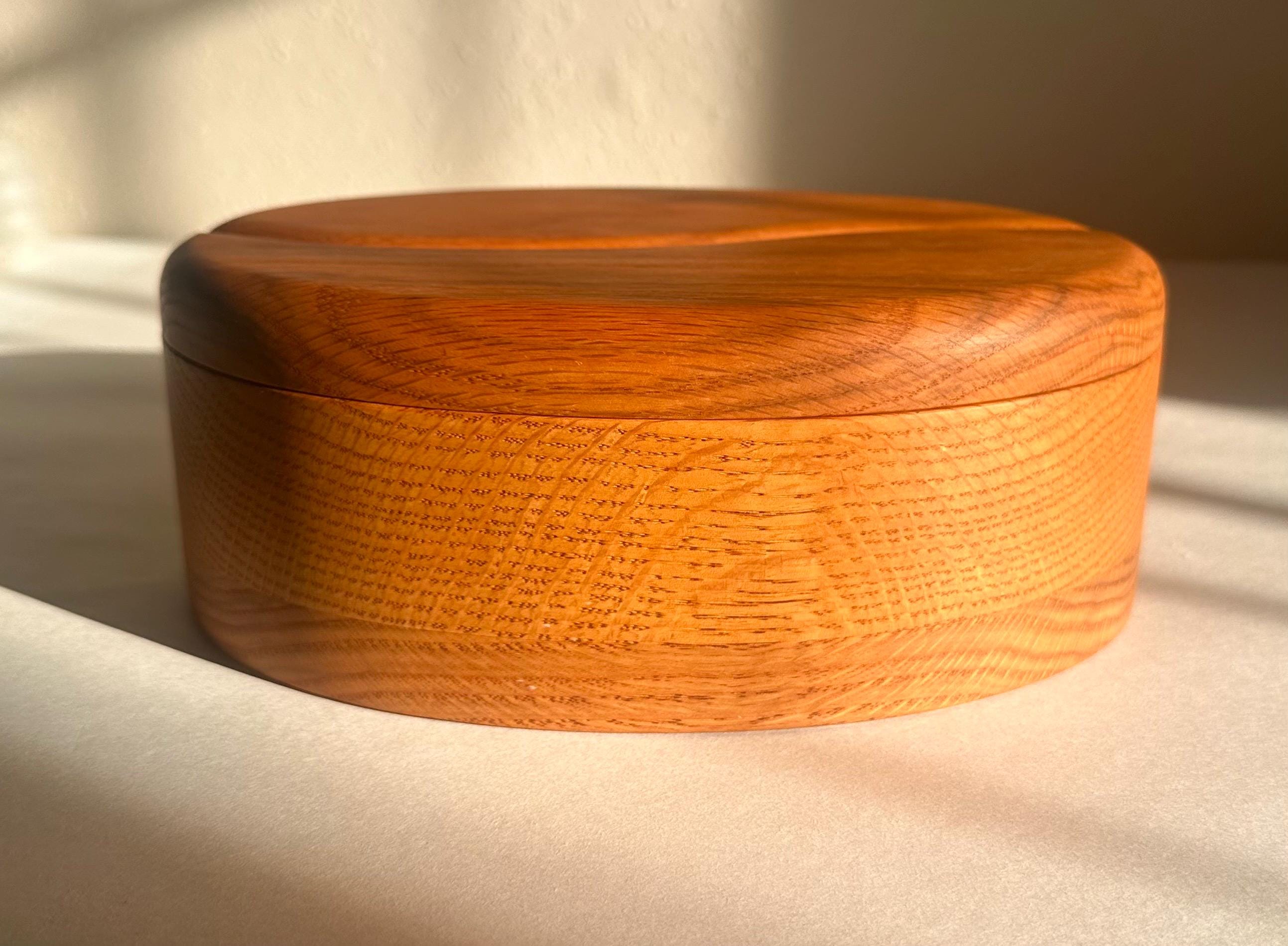 Vintage Oval Wood Box With Swivel Lid - Etsy