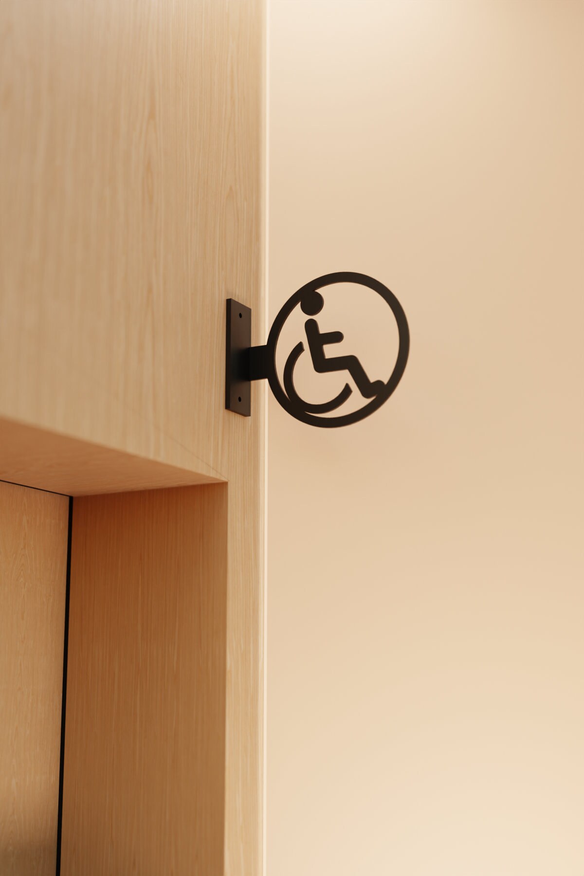 Metal Restroom Sign Disabled Person toilet Sign WC Sign Men's Room Sign ...