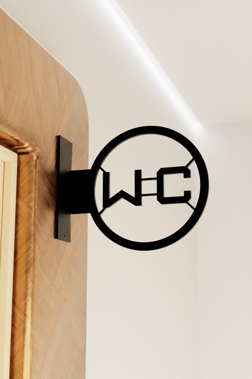 Metal Restroom Sign Disabled Person toilet Sign WC Sign Men's Room Sign ...